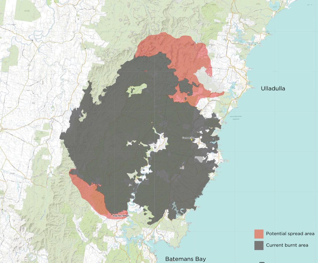 Currowan fire continues to threaten towns on day of extreme heat ...