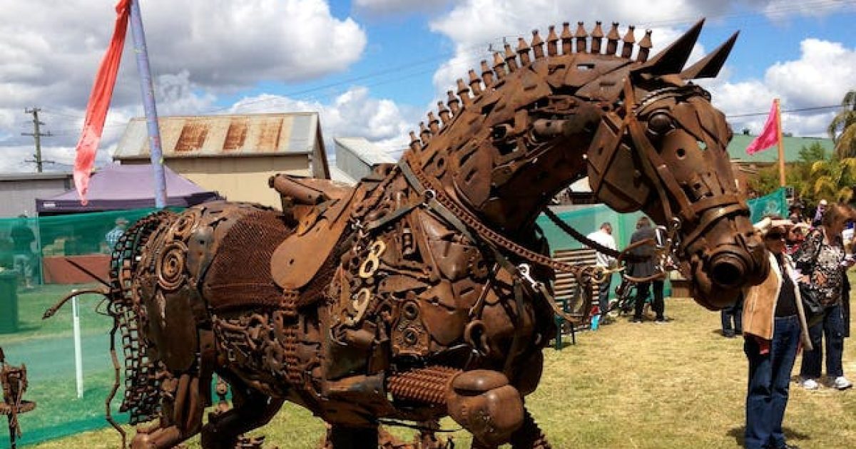 Lockhart festival showcases brilliance of scrap metal farm art culture ...