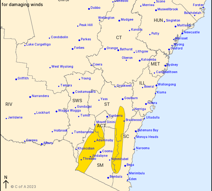 Bureau of Meteorology issues warning for severe winds as high bushfire ...