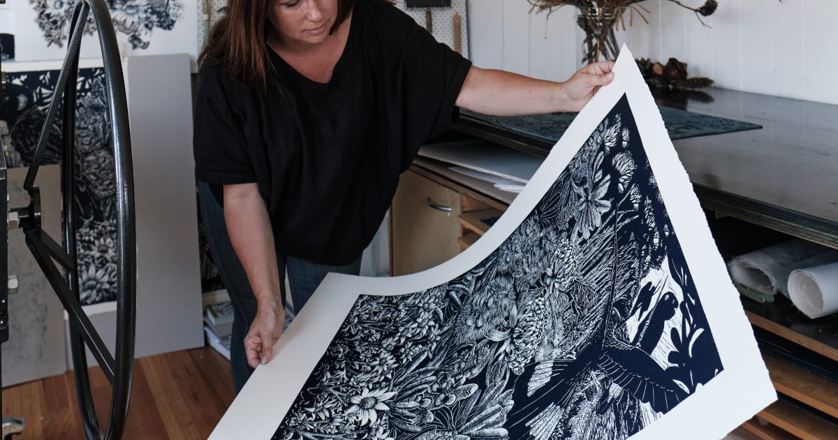 Peta's 'immersive' lino print wins Waverly People's Choice Award ...