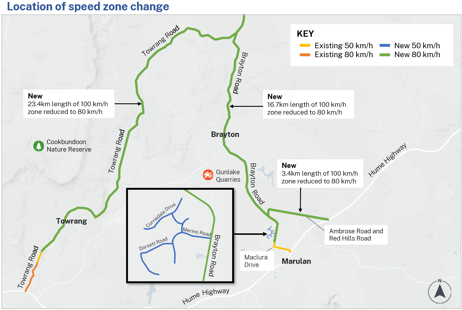 Speed limit reduced on Marulan and Towrang roads to improve safety ...